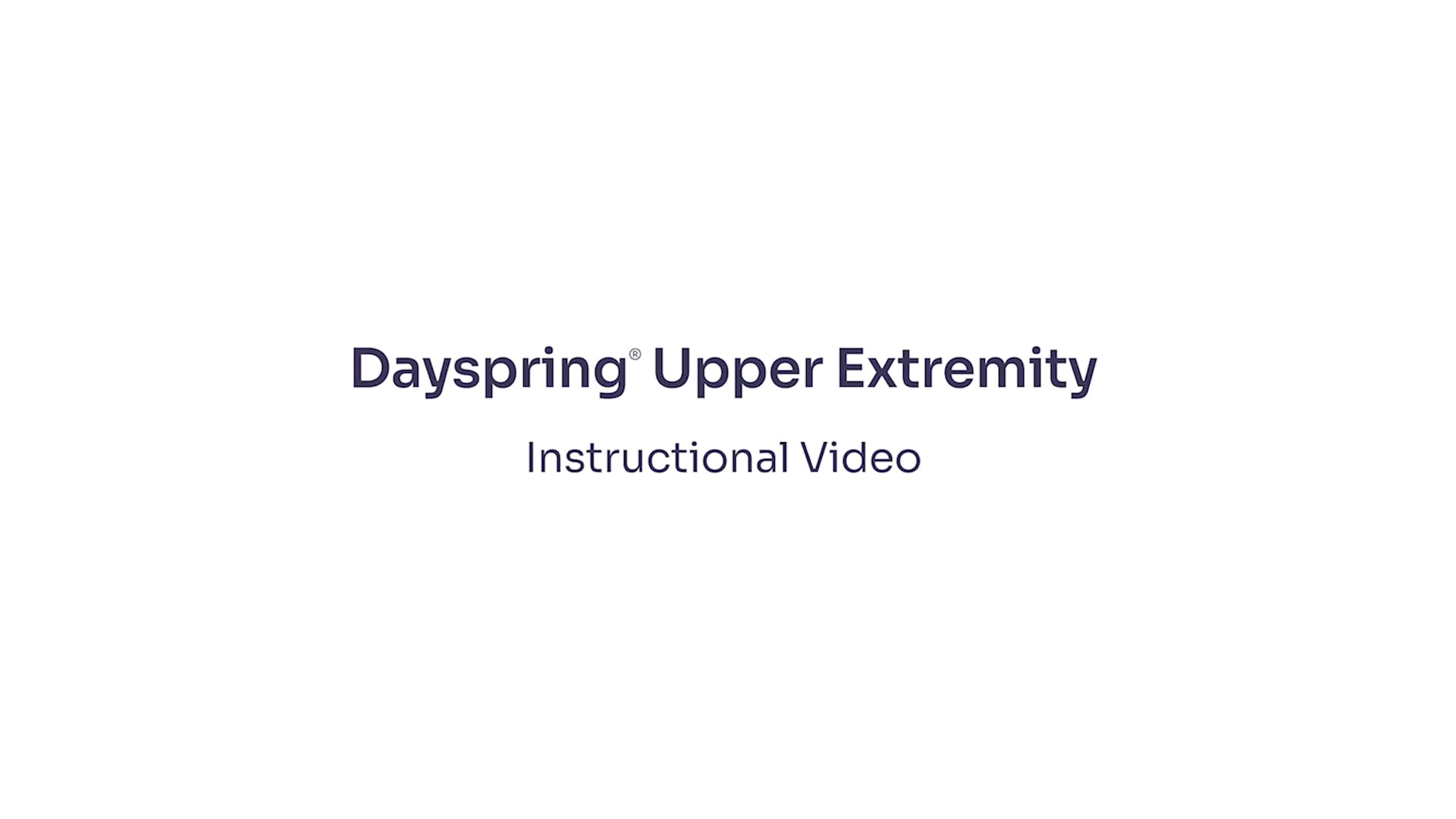 Dayspring Instructional Video Koya Medical