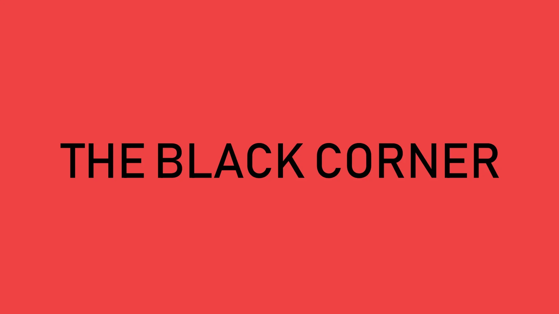 The Black Corner on Vimeo