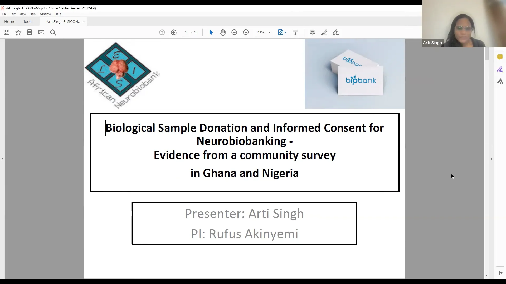 *ELSIcon2022 Paper: Biological sample donation and informed consent for ...