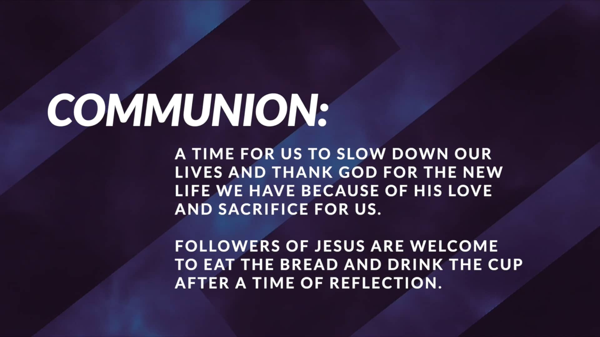 Communion Slide 1 on Vimeo