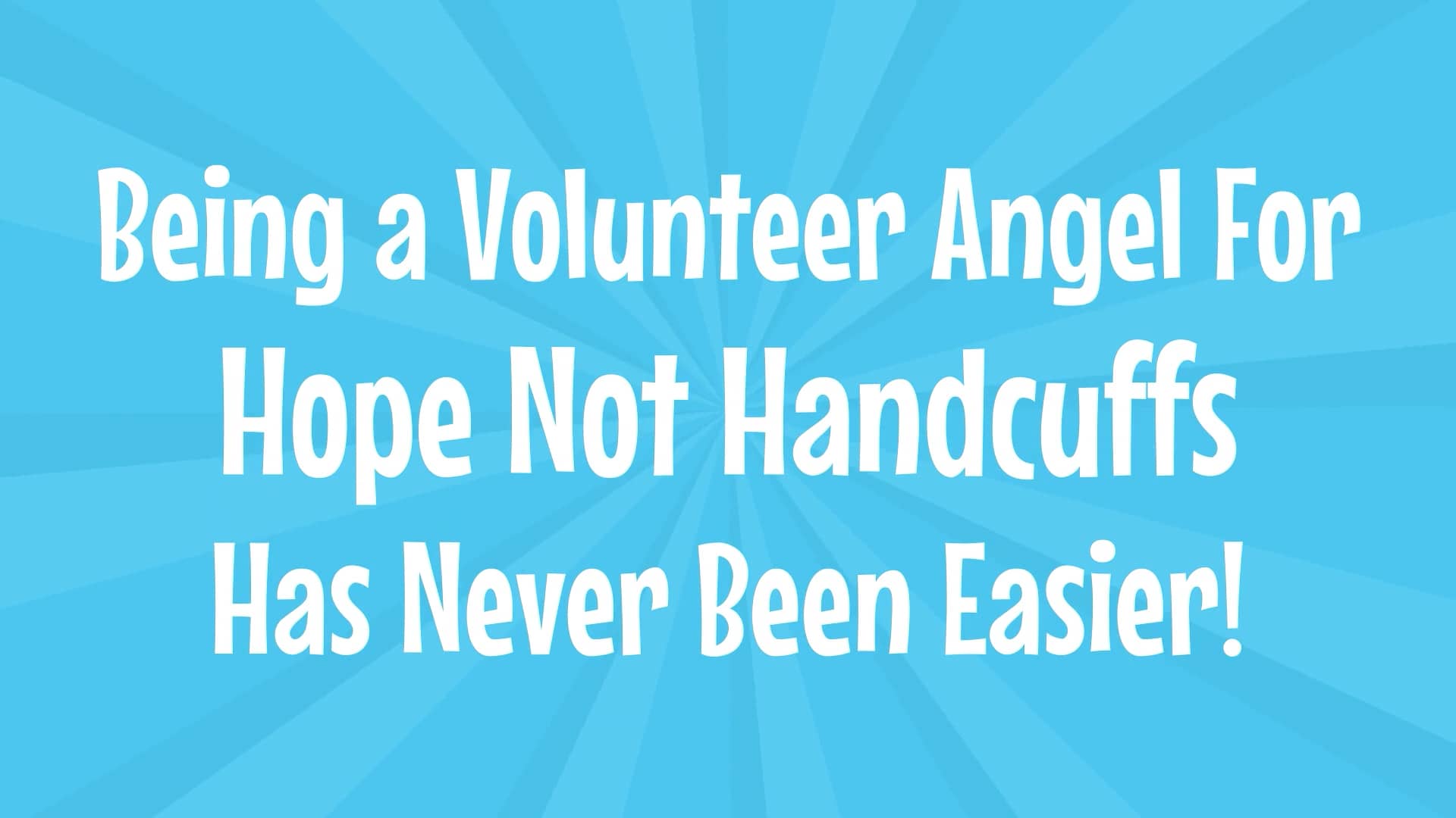 Being A Volunteer Angel Is Easy on Vimeo