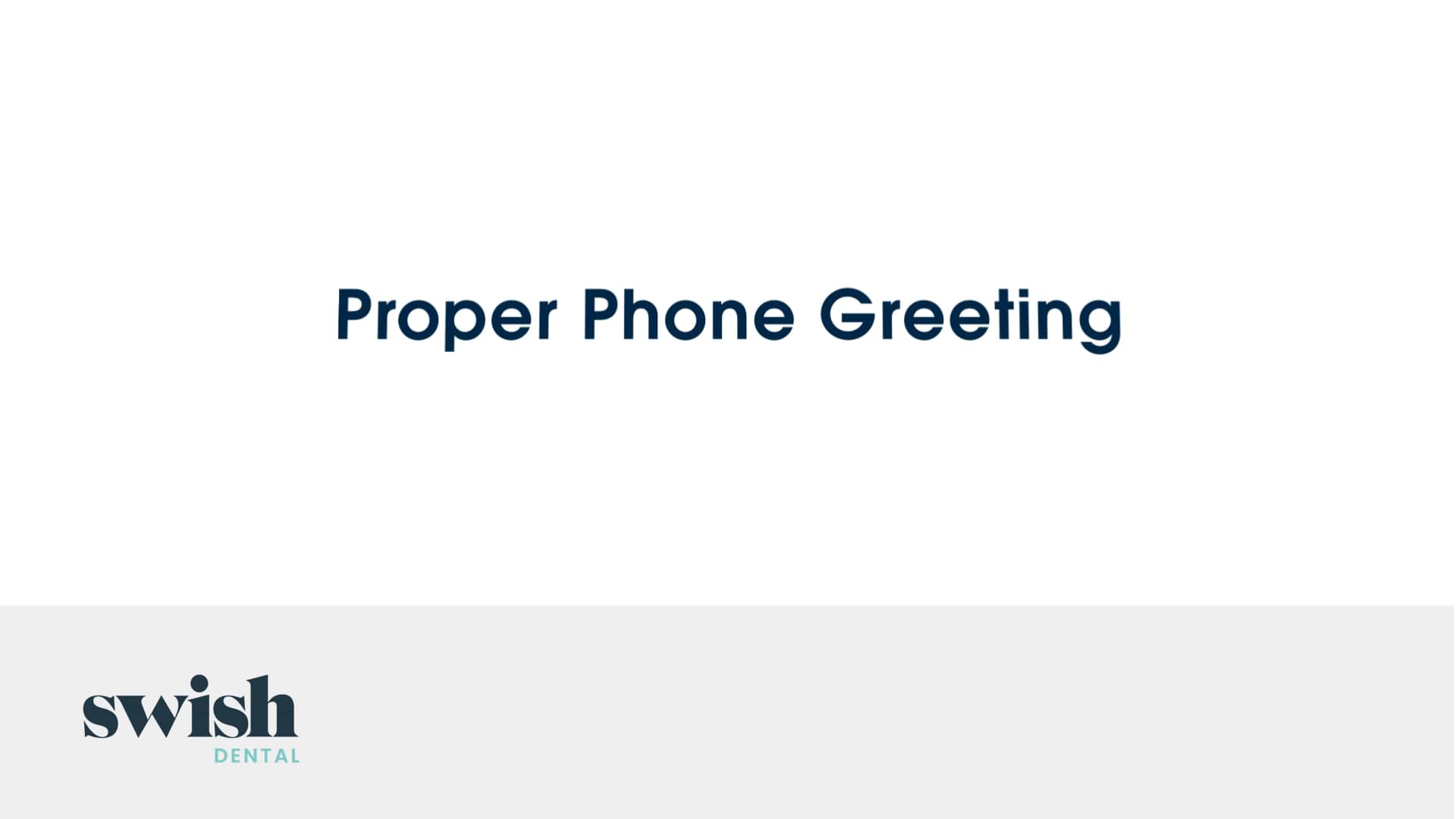 Proper Phone Greeting on Vimeo