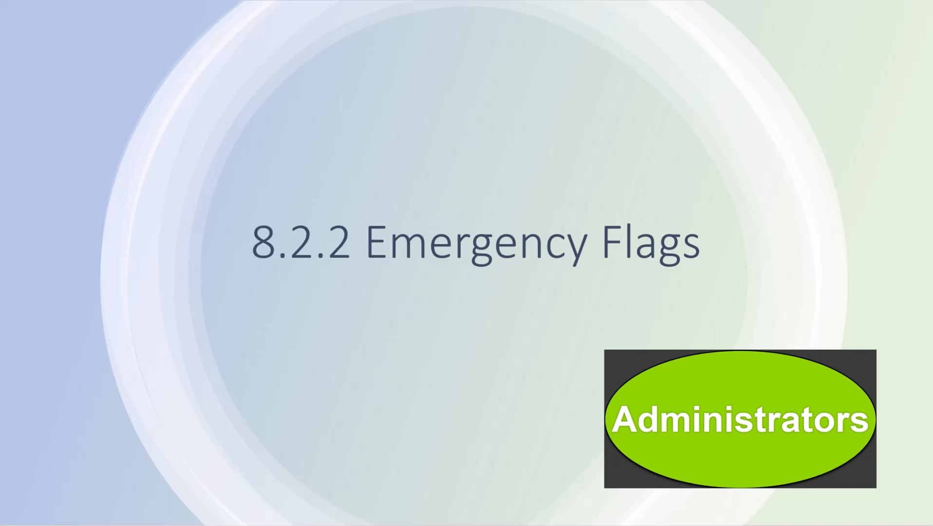 8.2.2 - Emergency Flags on Vimeo