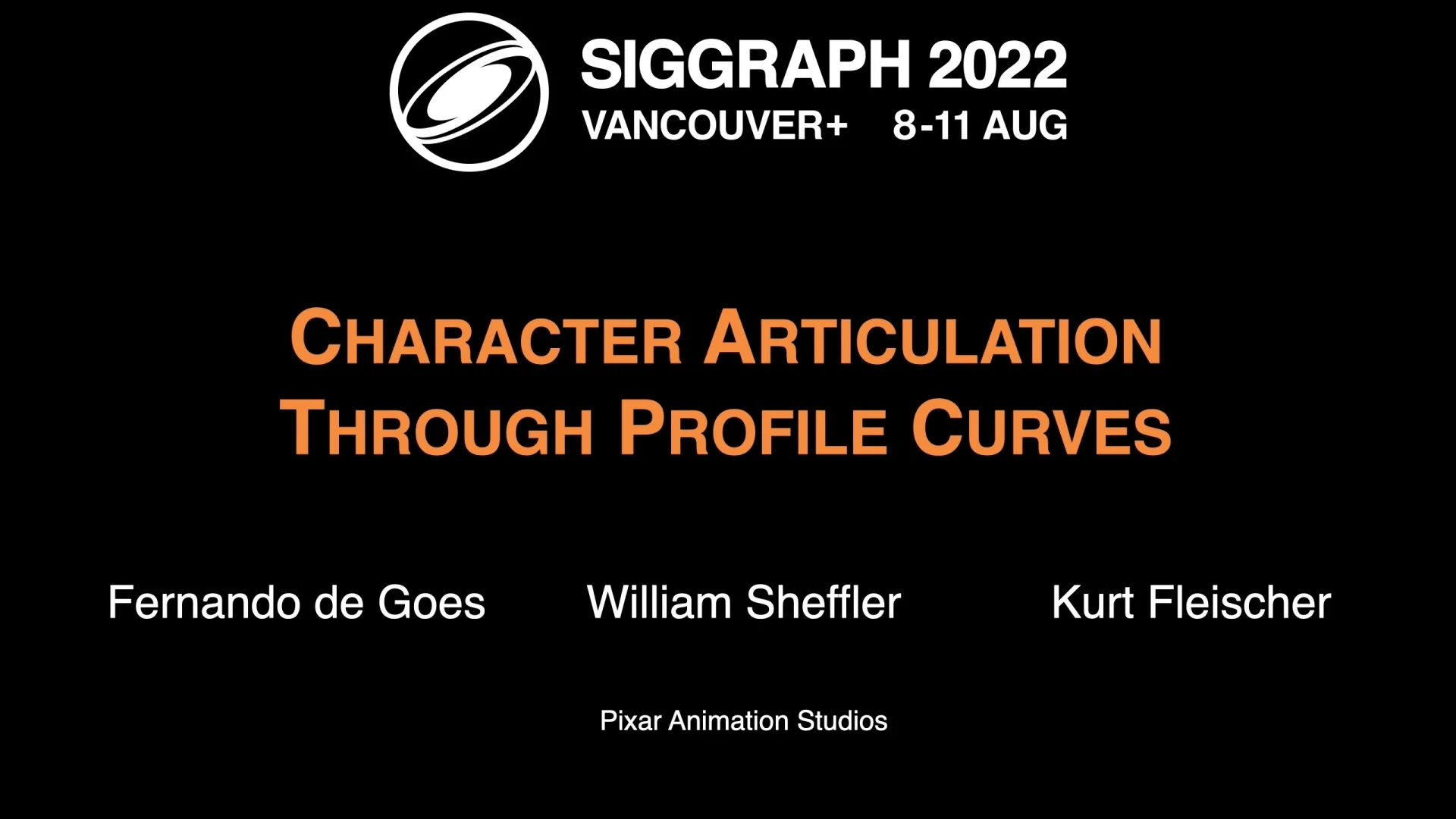 Character Articulation through Profile Curves [Siggraph 2022 Talk]