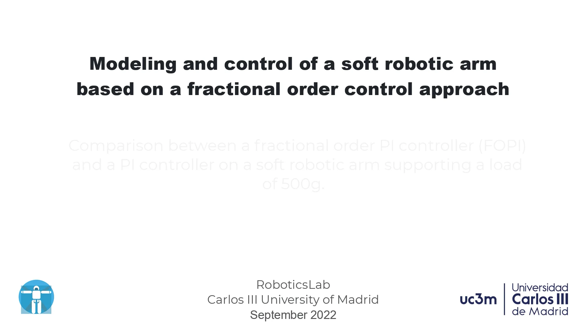 Modeling and control of a soft robotic arm based on a fractional order ...