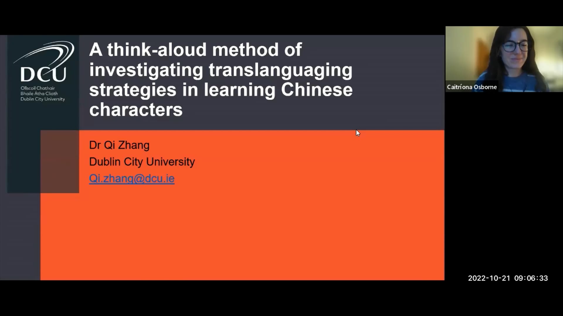 Dr Qi Zhang 21 Oct 2022.mp4 on Vimeo