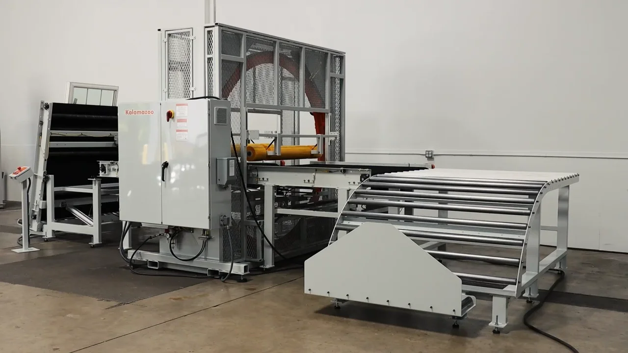 KPS Automatic Horizontal Stretch Wrapper System on Vimeo