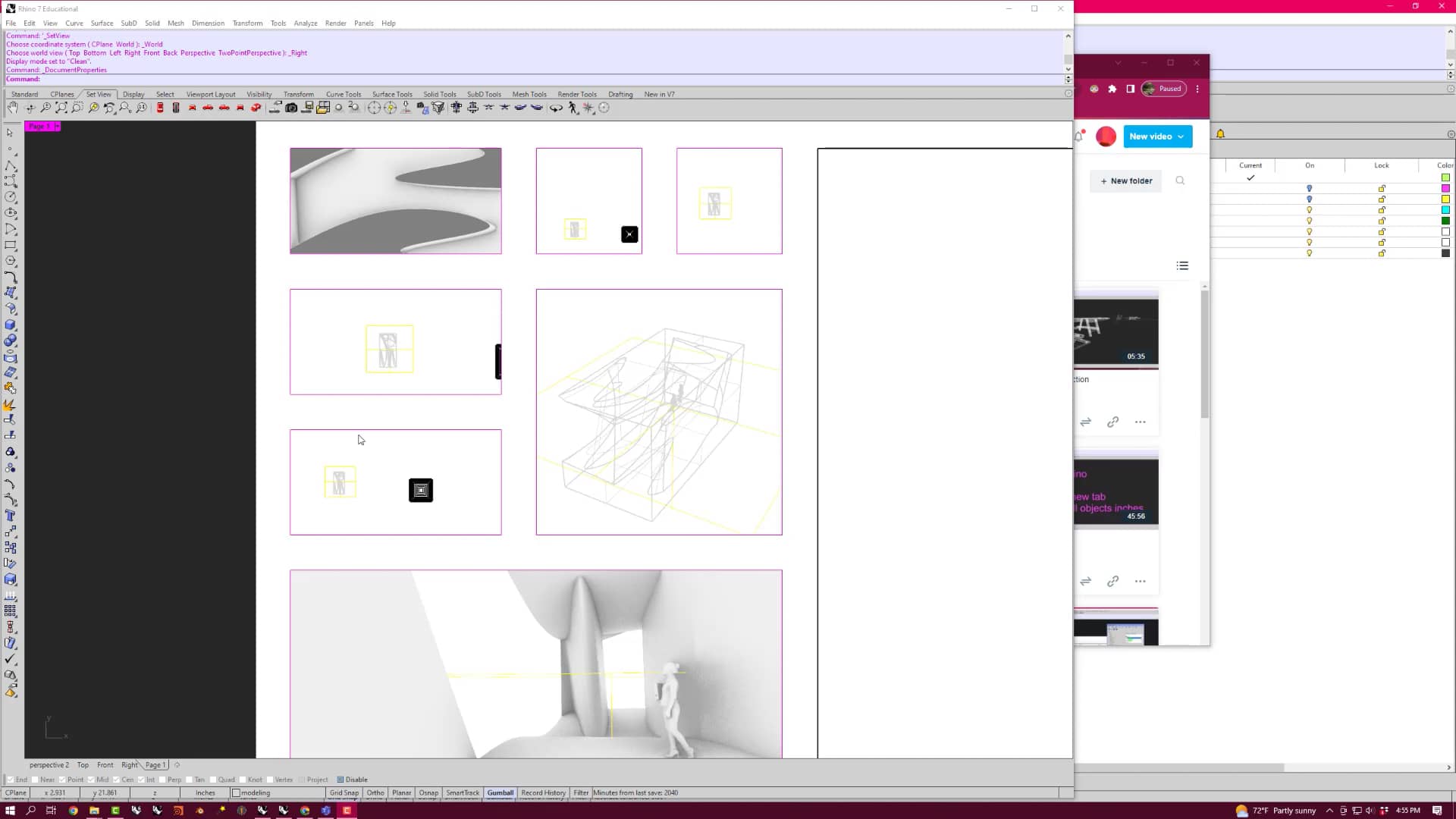 Inserting Section Elevations and Elevations in Rhino Layout on Vimeo
