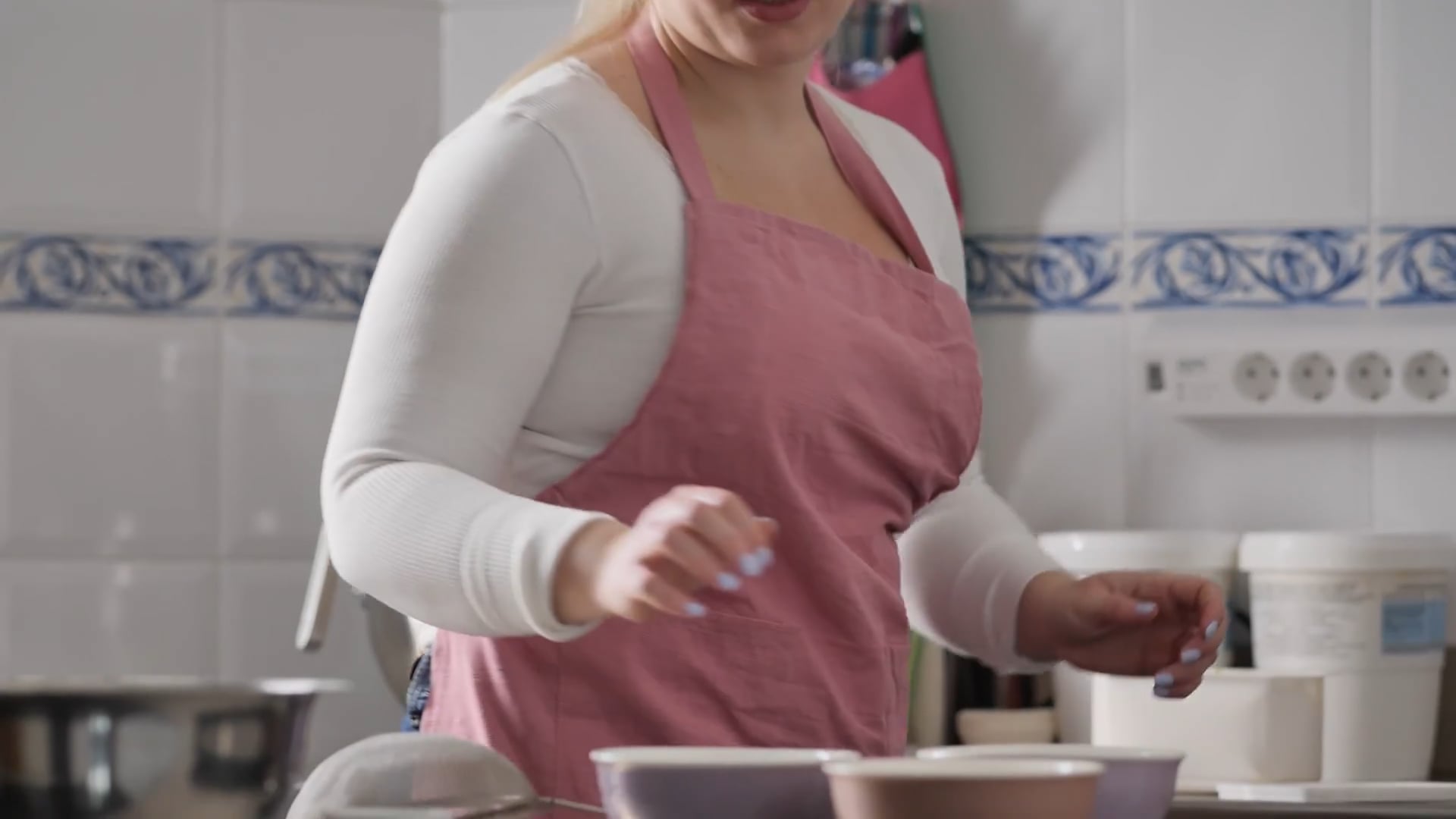 Woman getting ready to bake on Vimeo