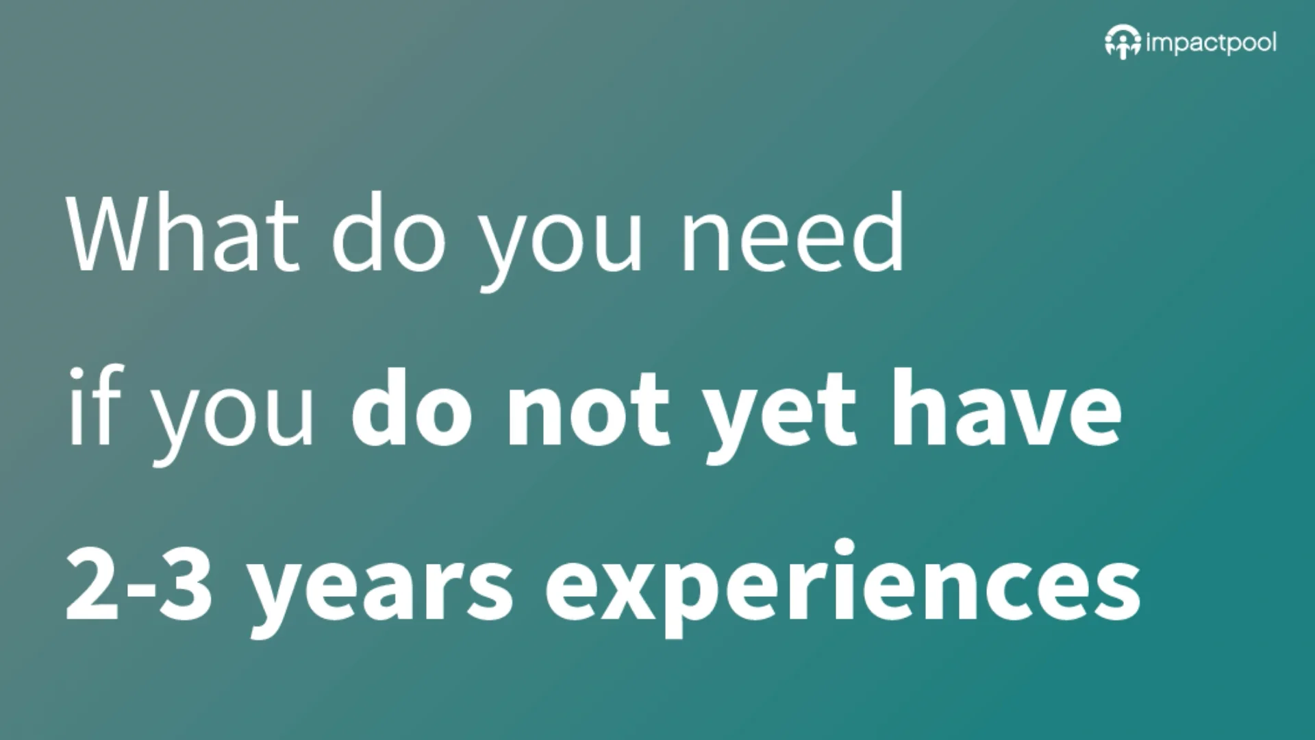 What do you need if you do not yet have experiences - Anna Cope on Vimeo