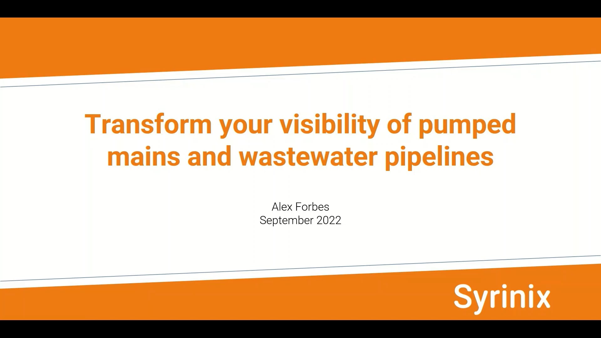 Syrinix Pumped Mains and Wastewater Pipelines on Vimeo