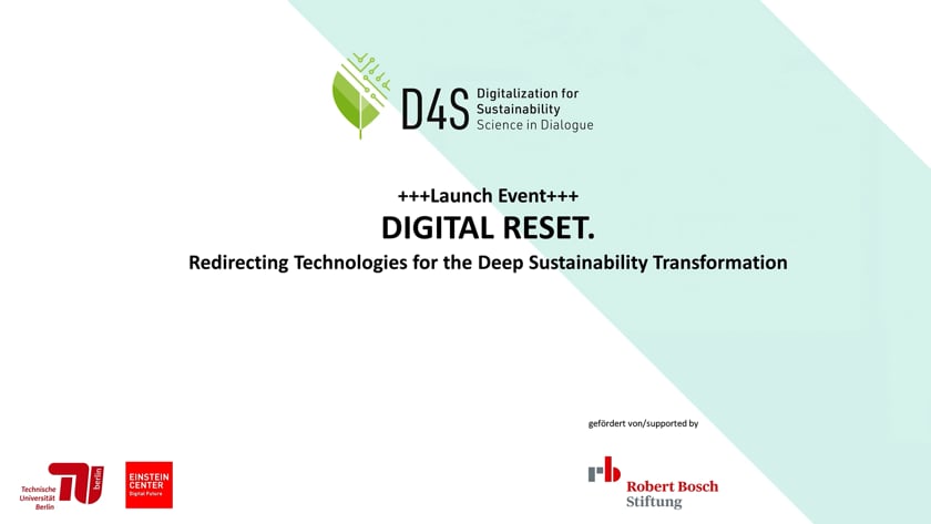 30 September: Launch of the Report ''Digital Reset" in Berlin ...