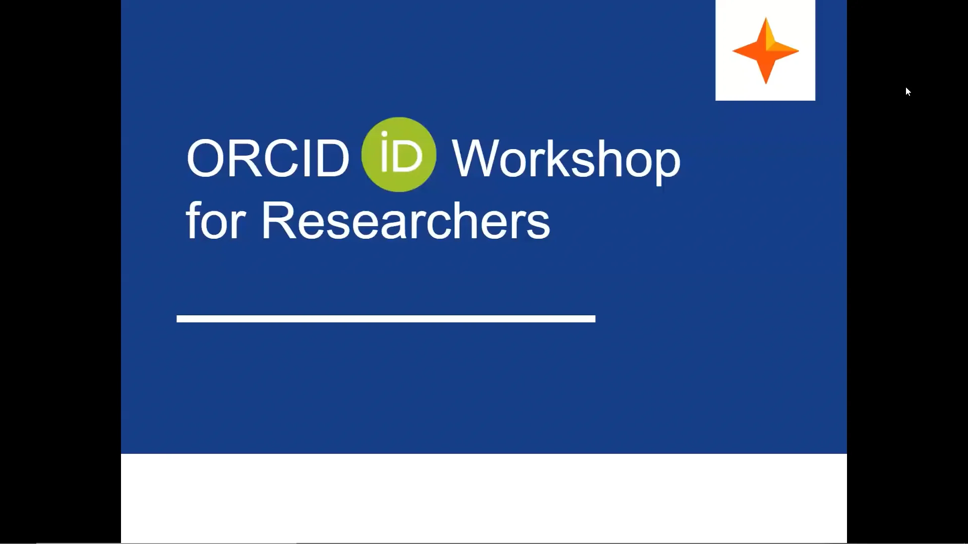 ORCID Workshop for Researchers on Vimeo