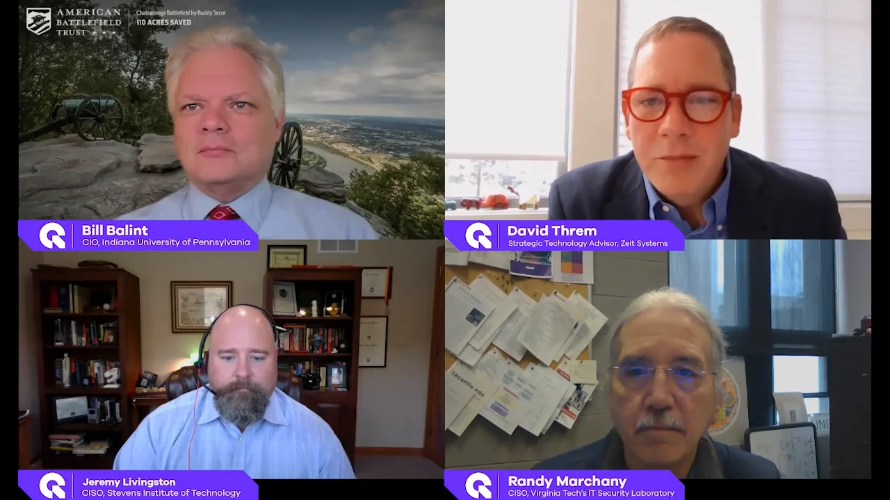 Panel Discussion with David Threm, Randy Marchany, Jeremy Livingston ...