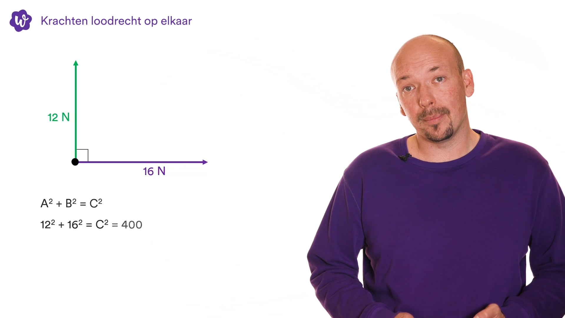 Krachten loodrecht op elkaar | WRTS