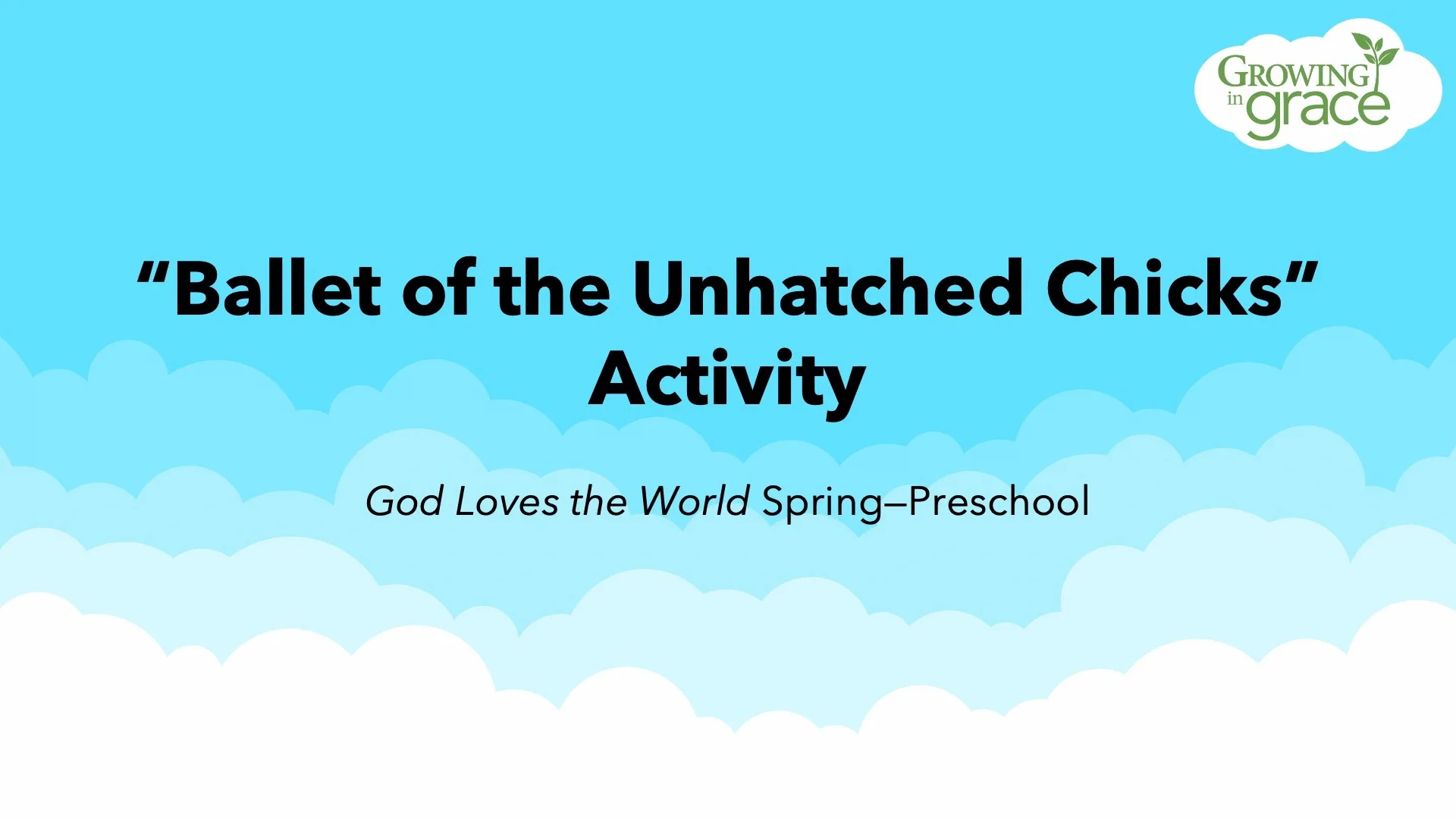 "Ballet of the Unhatched Chicks" Activity Video on Vimeo