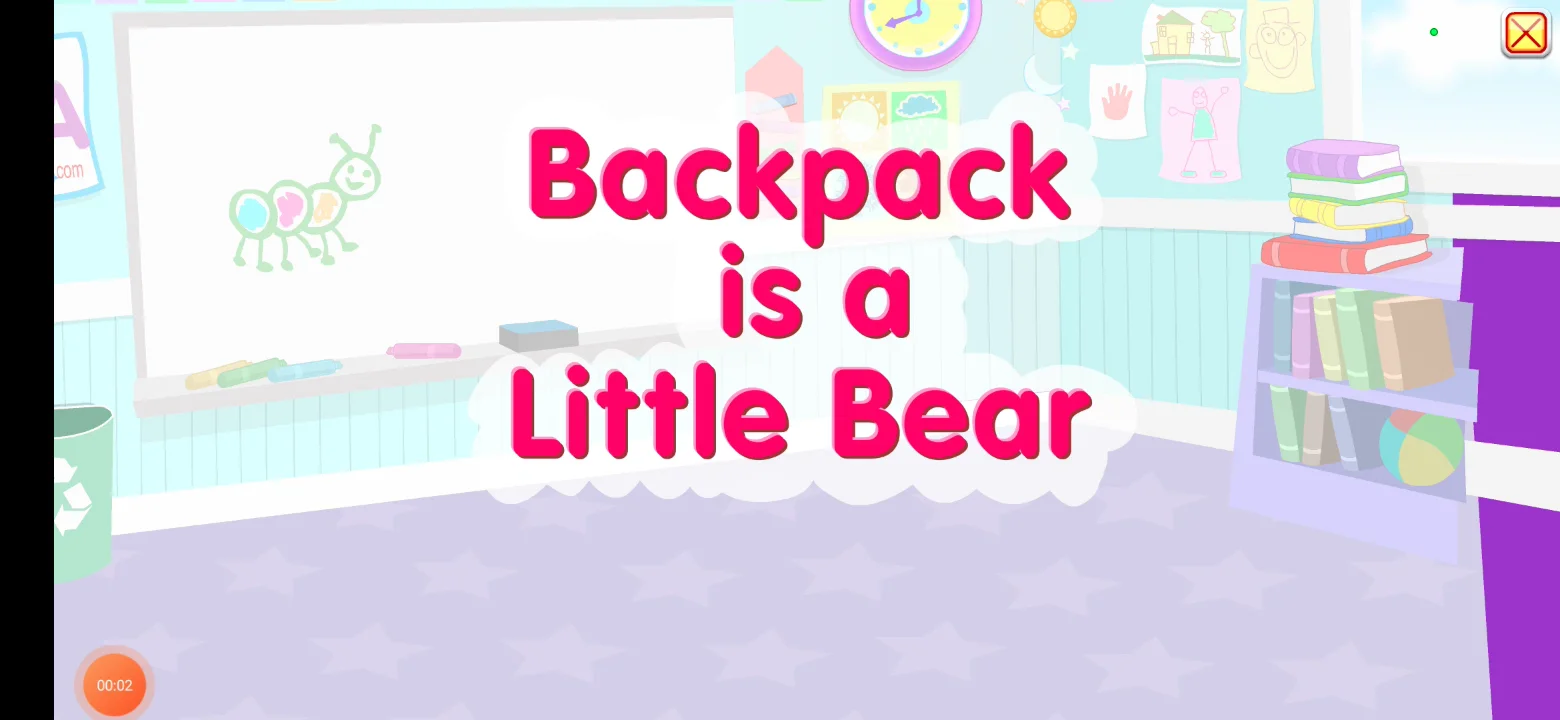 backpack is a little bear from starfall