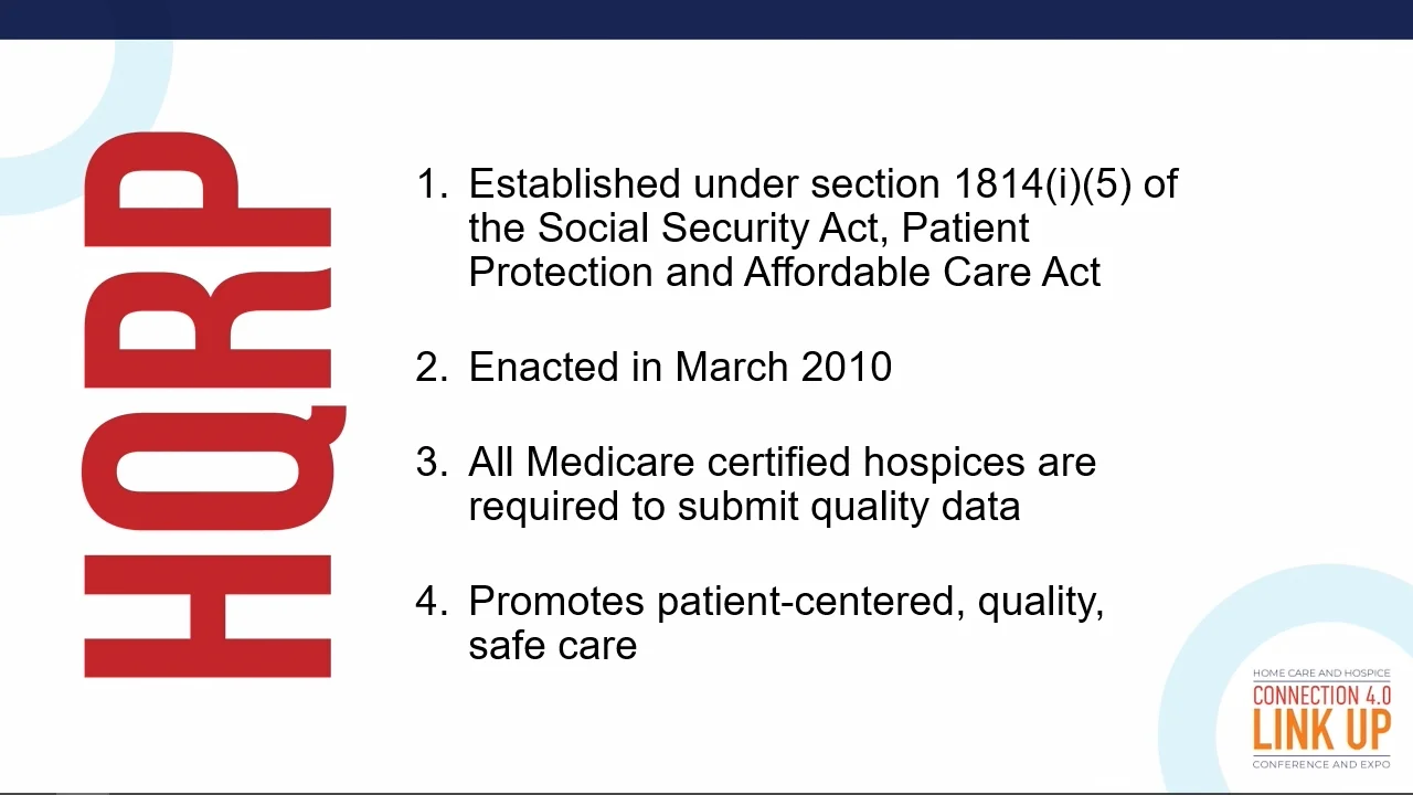 NAHC 807-Hospice Quality Reporting Program (HQRP)