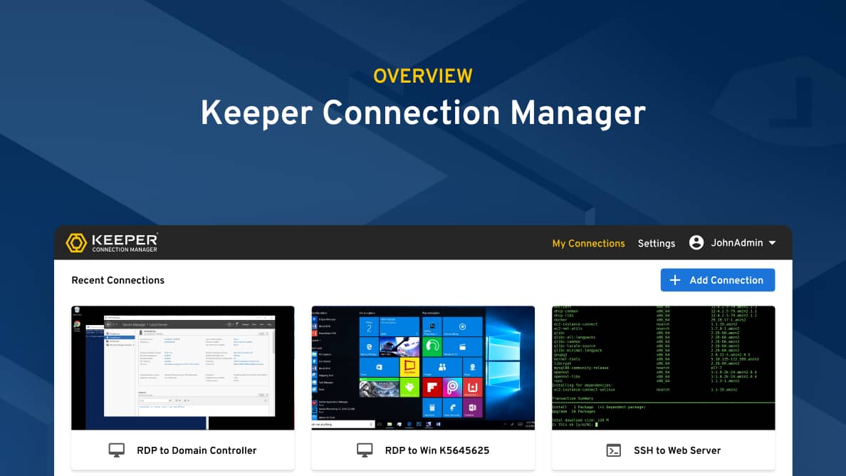 Keeper Connection Manager Demo on Vimeo