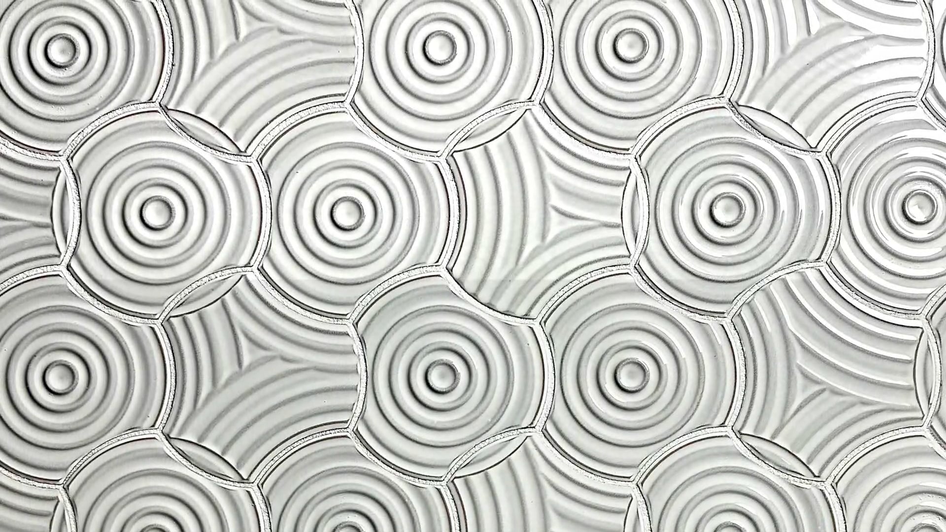 White Swirl 11.7" x 11.7" Porcelain Decorative Mosaic Tile, Set of 11 ...