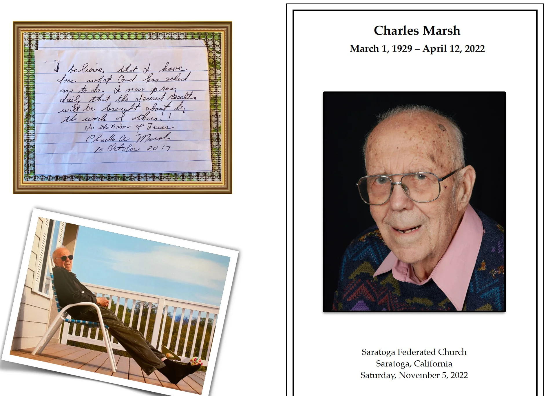 November 5, 2022 - Charles Marsh Memorial on Vimeo