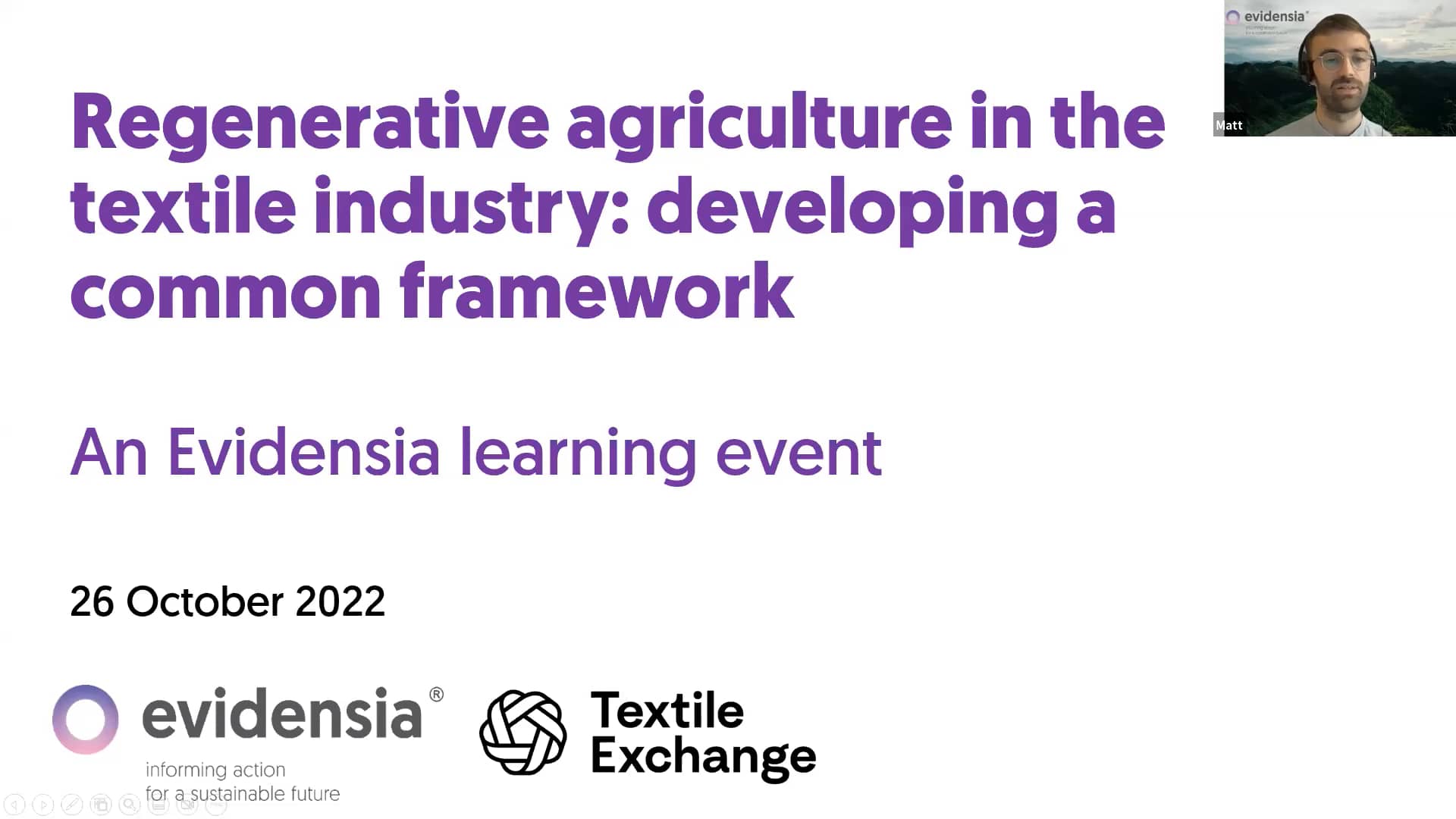 Regenerative agriculture in the textile industry: developing a common ...