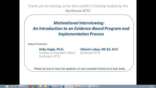 Motivational Interviewing: An Introduction to an Evidence-Based Program ...