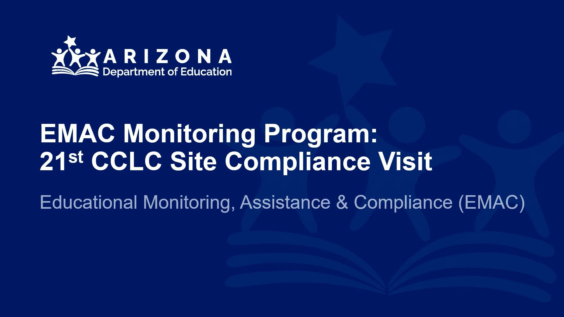 21st CCLC FY23 EMAC Site Compliance Visit Training on Vimeo