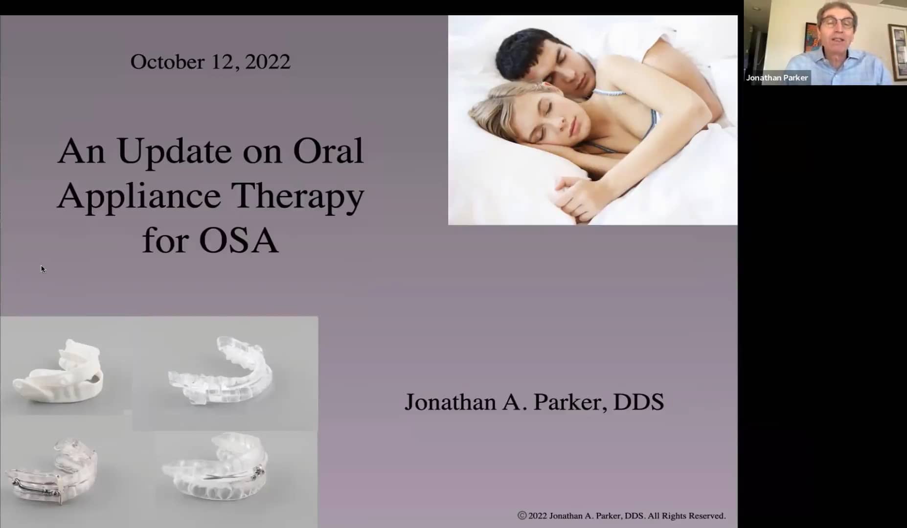 An Update on Oral Appliance Therapy for OSA: Jonathan A. Parker, DDS on ...