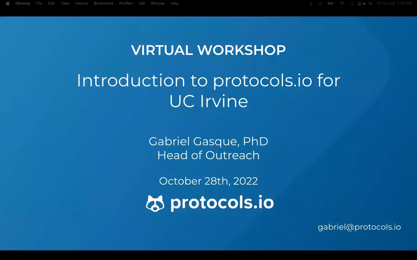 Introduction to protocols.io for UC Irvine on Vimeo