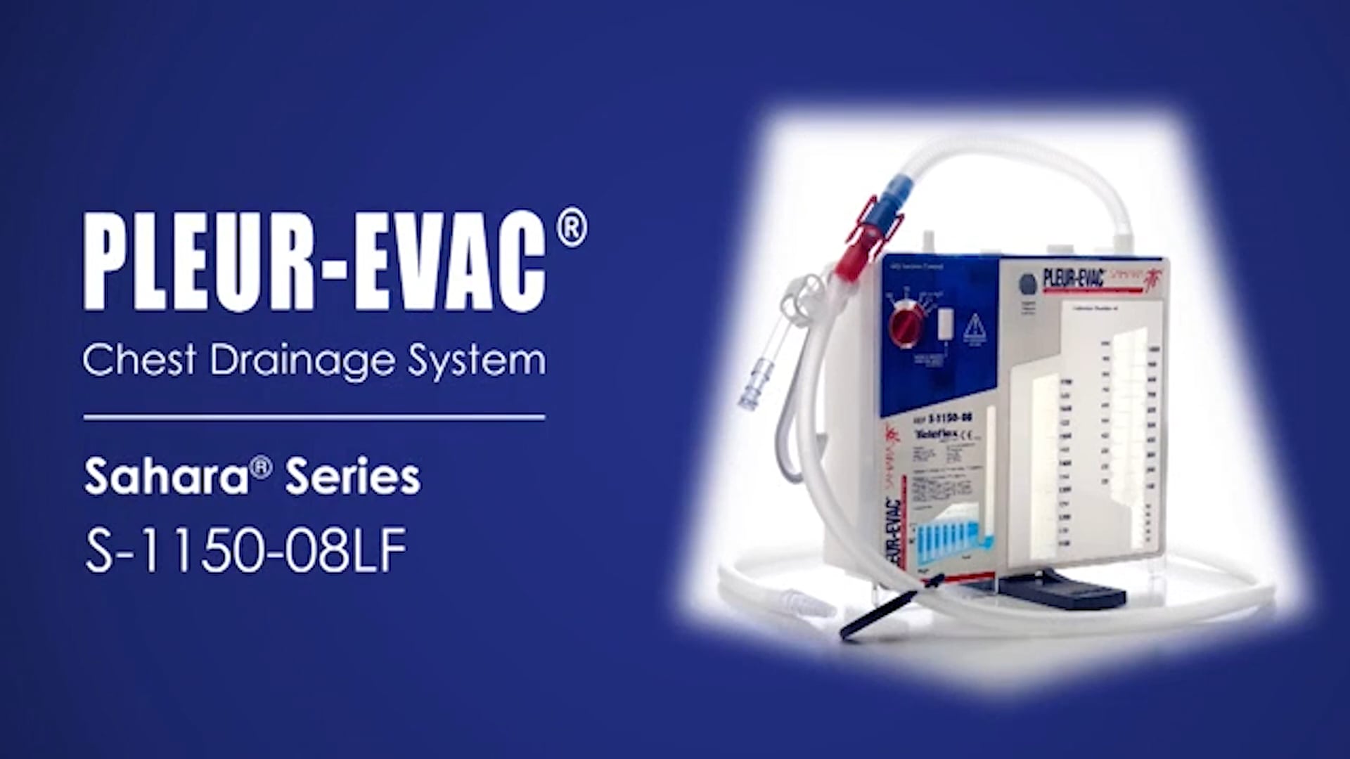 SAHARA videos - Set-Up Sahara® S-1150 Unit, Pleur-evac® Chest Drainage ...