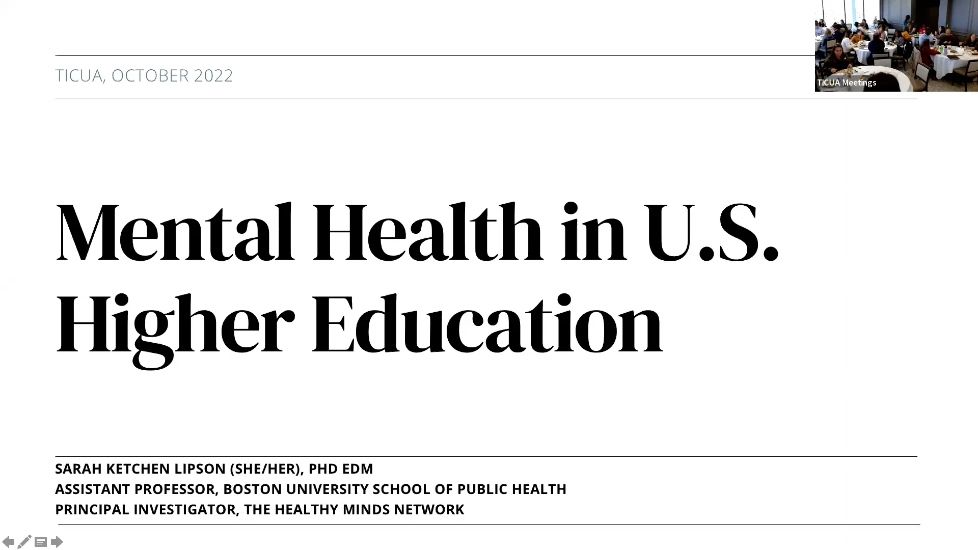 TICUA Mental Health Summit: The State of Campus Mental Health; Dr ...