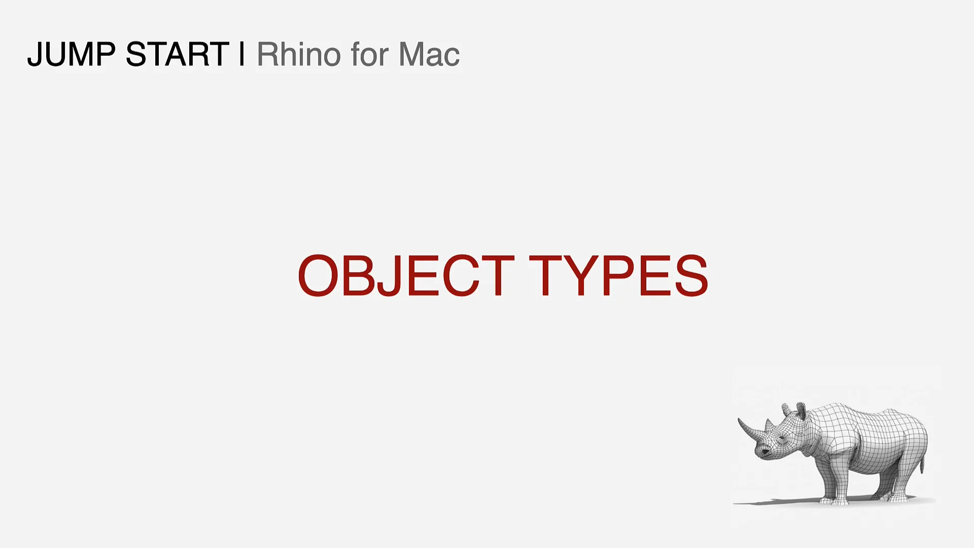 Object Types | Rhino for Mac