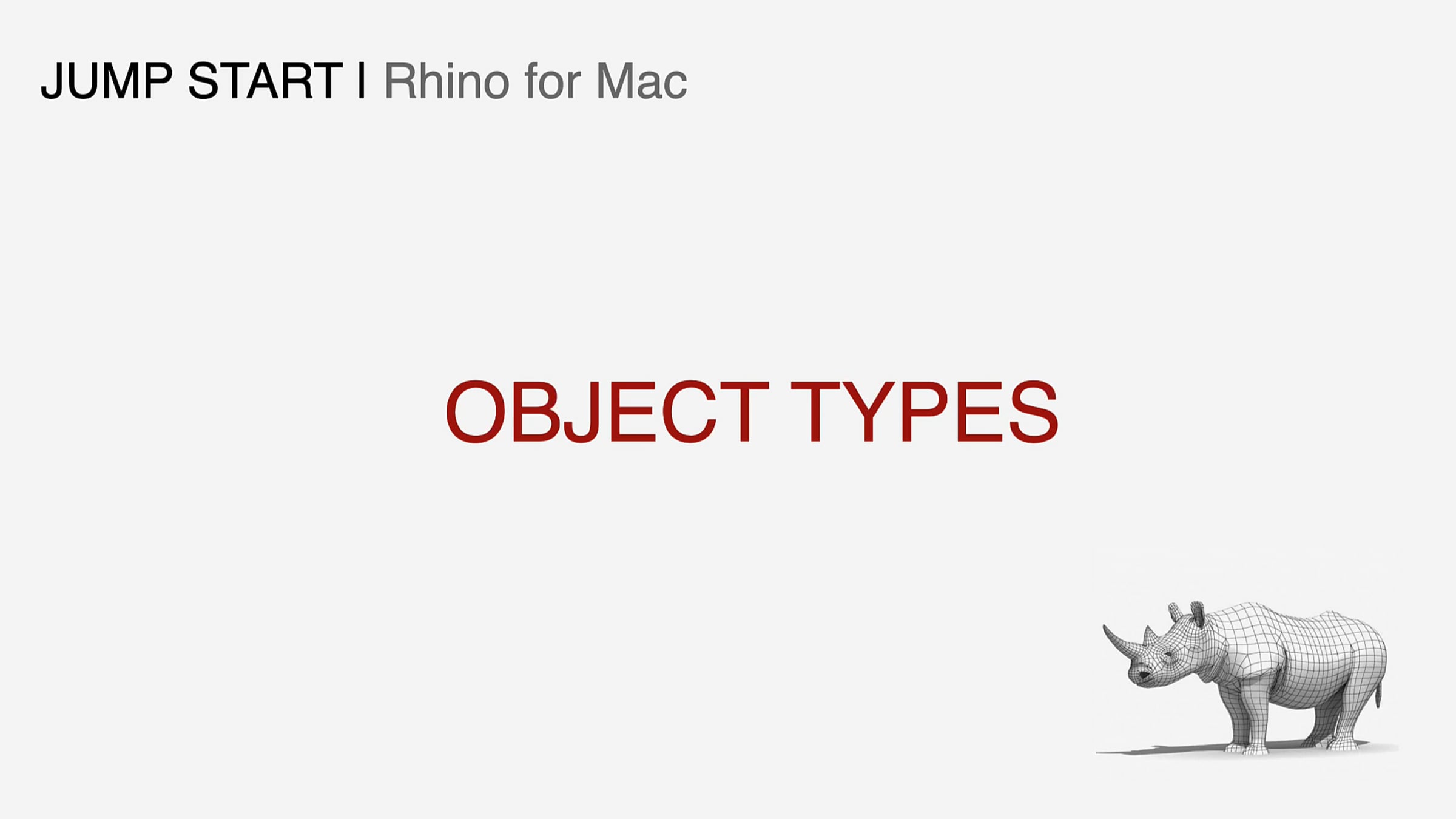 Object Types | Rhino for Mac