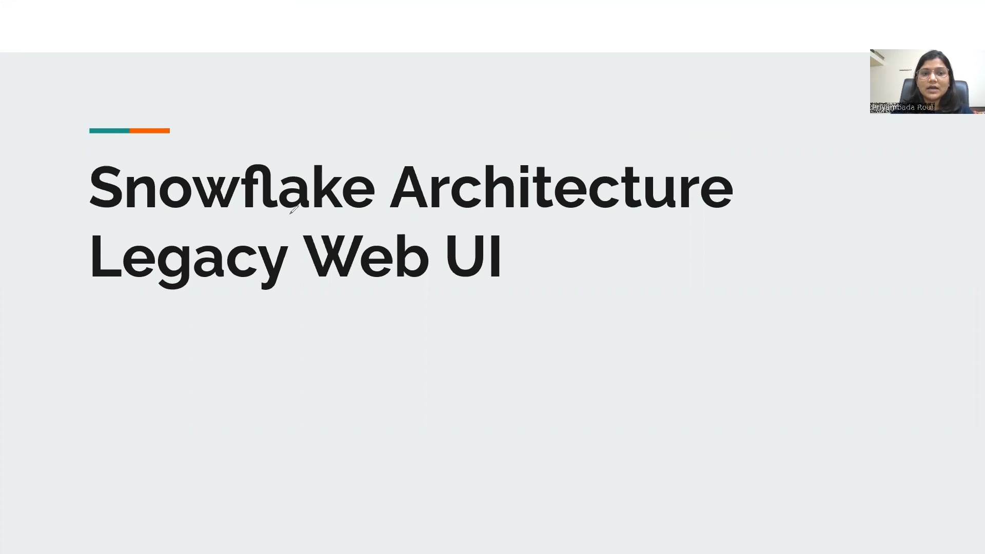 Snowflake Architecture Legacy Web UI on Vimeo