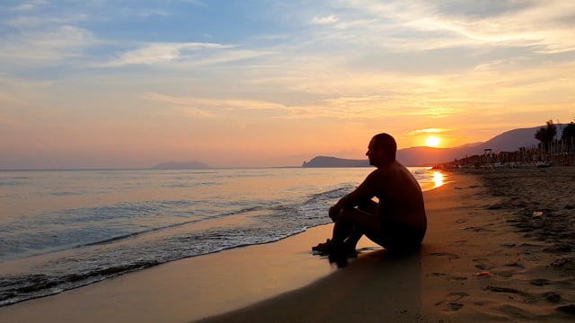 Man, Sunset, Sea. Free Stock Video - Pixabay