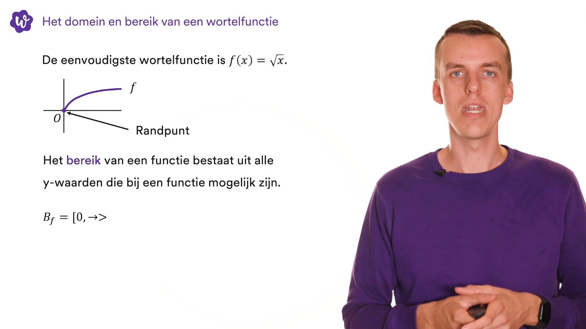 Het domein en bereik van een wortelfunctie oefenen | StudyGo