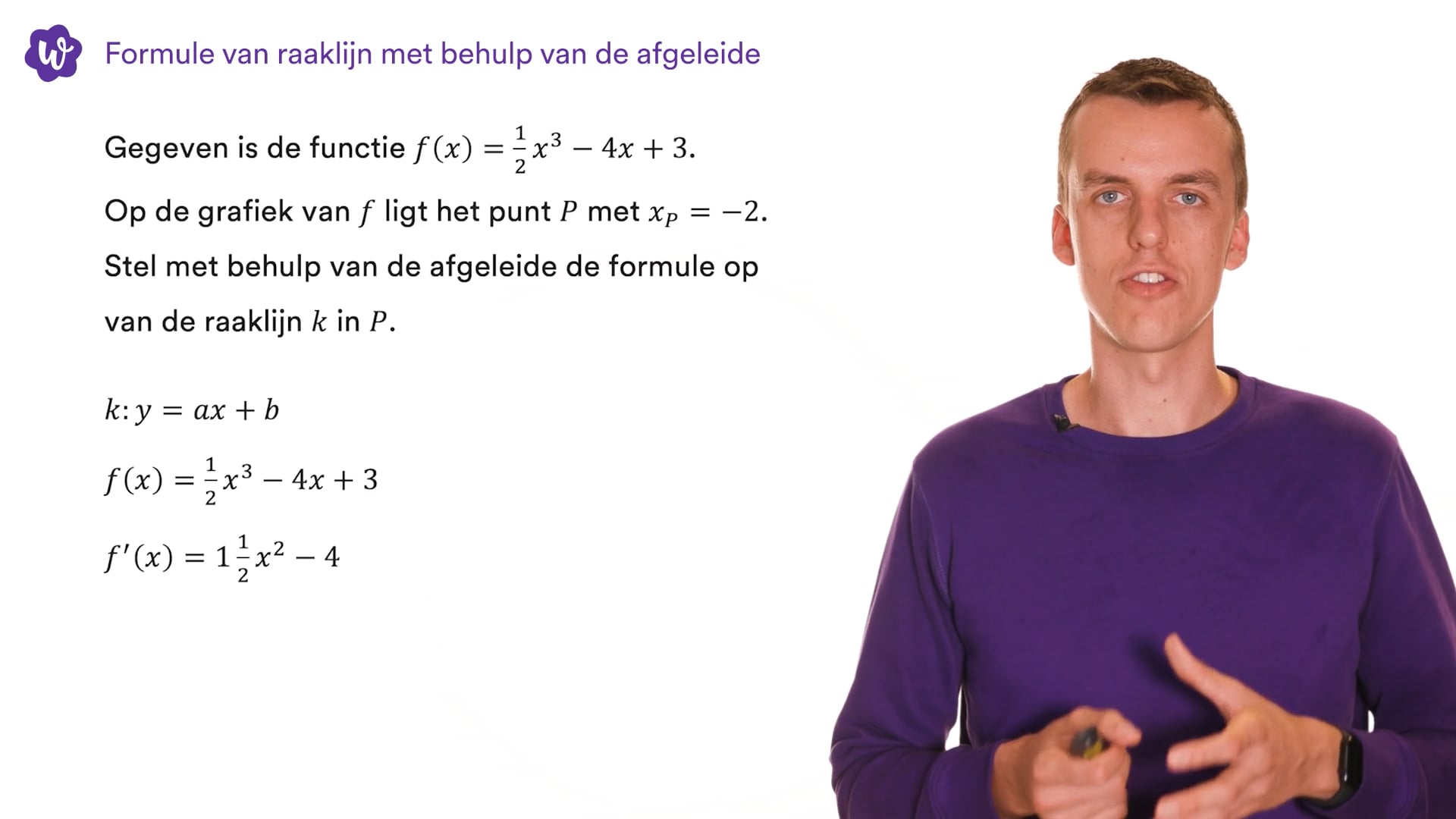 Oefen met De afgeleide functie uit Getal en Ruimte – 4/5 havo – 12 ...