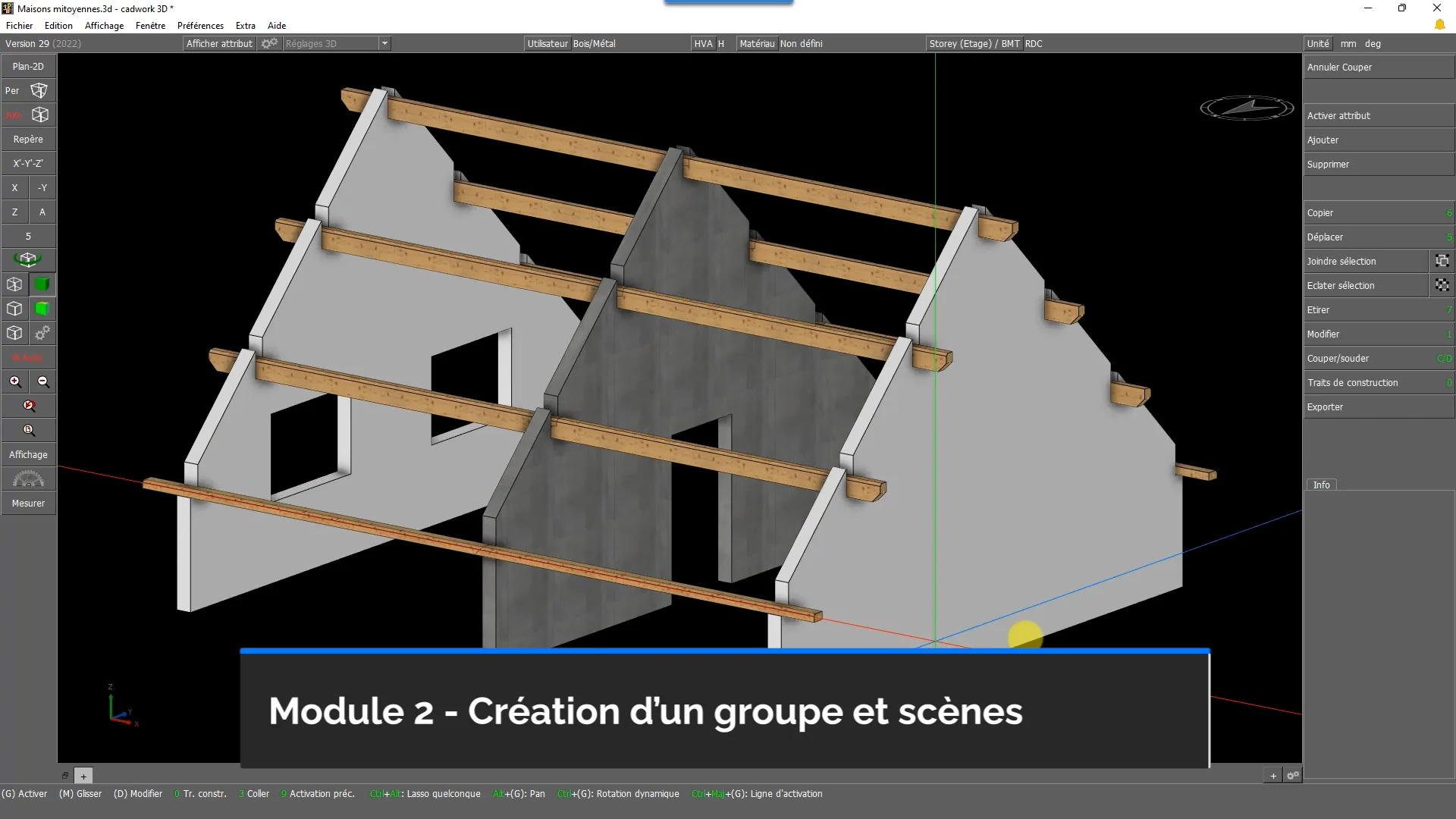 Module 2 - 2 pans - Module 2 - 07 - Création d'un groupe et scène on Vimeo