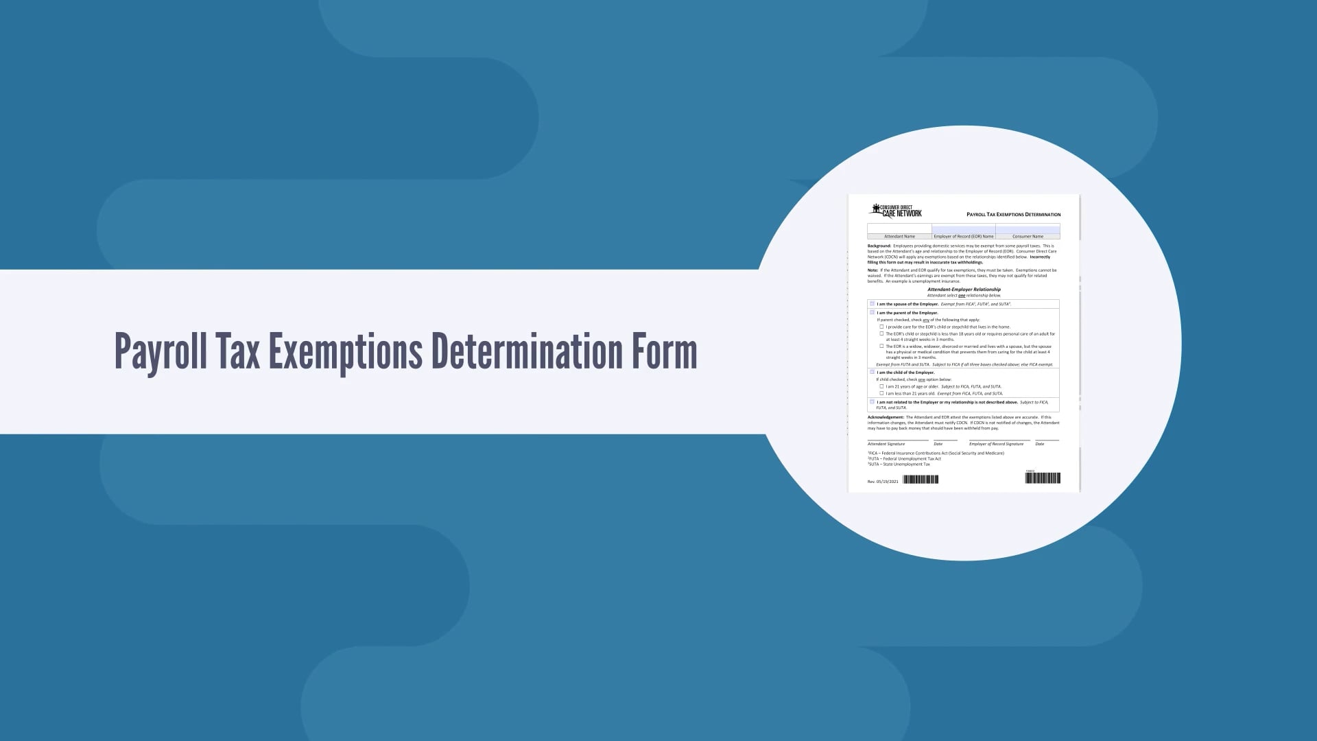 How to Complete the Payroll Tax Exemptions Determination Form on Vimeo