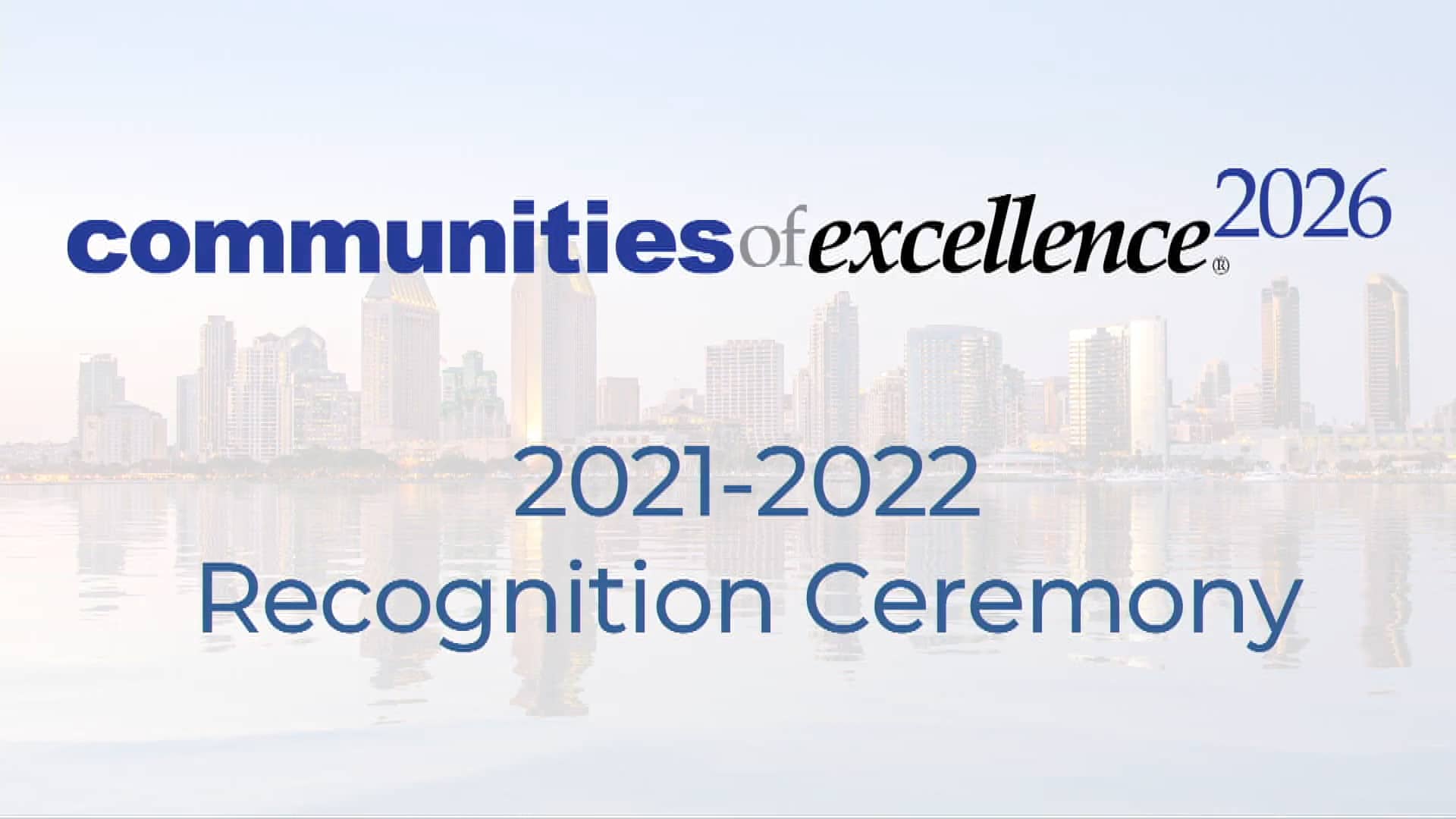 Communities of Excellence 2026 Recognition Ceremony - October 20th ...