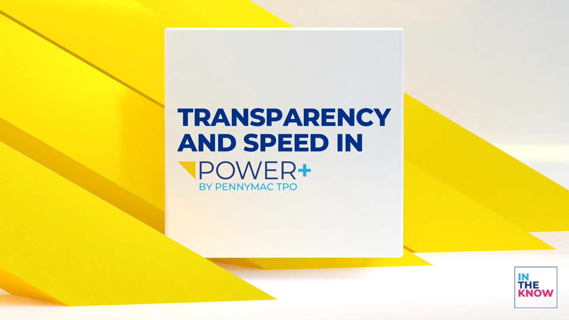 IN THE KNOW WITH TPO: Transparency and speed in POWER+ on Vimeo