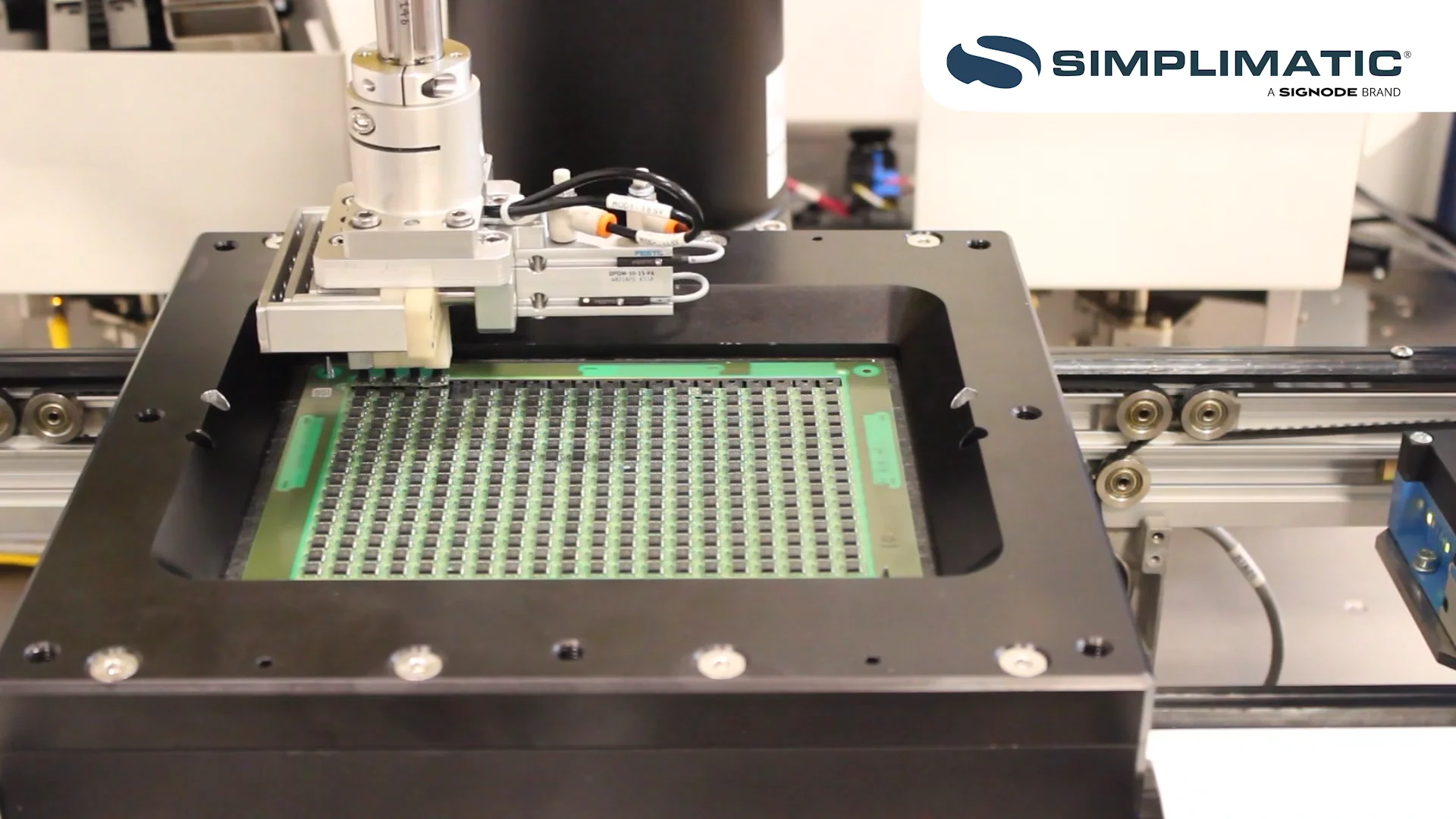 Scara microchip dual tape reel packaging cell on Vimeo