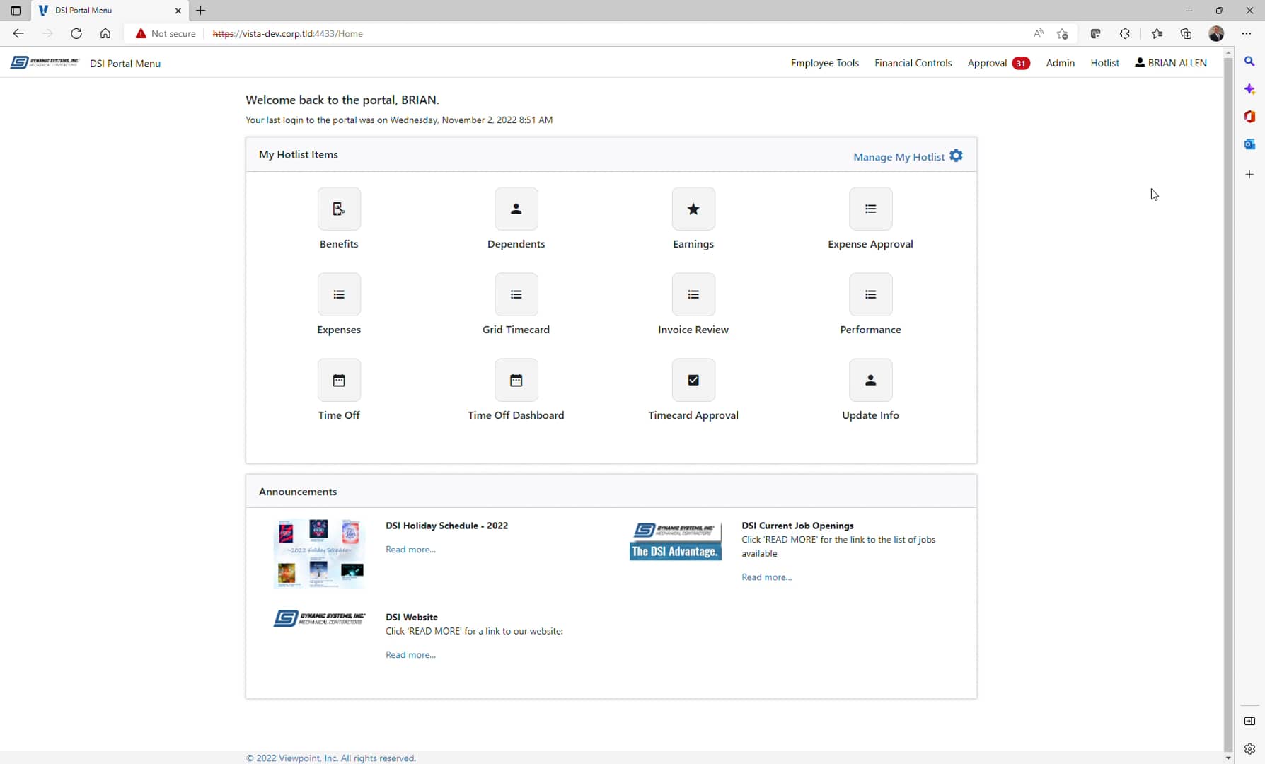 DSI Portal Menu - Work - Microsoft_ Edge 2022-11-02 09-10-57 on Vimeo