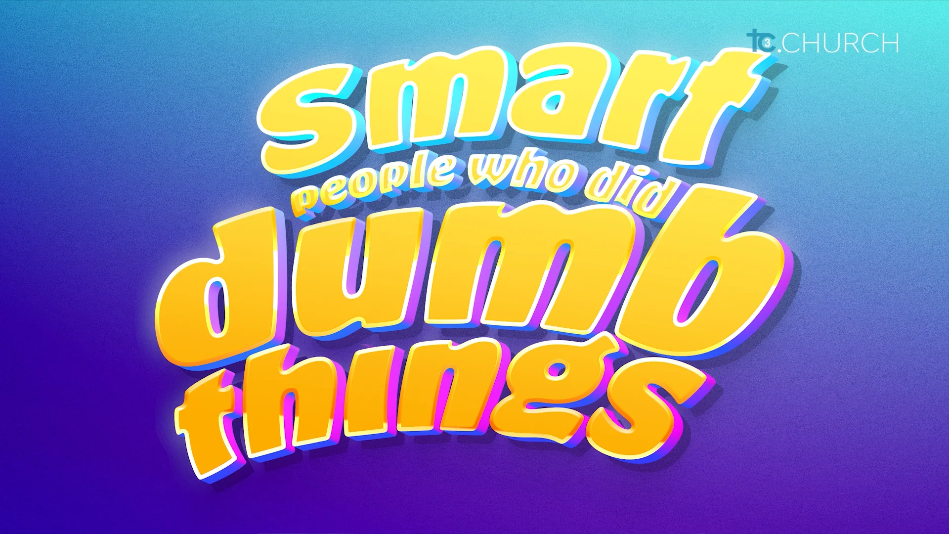 New Series "Smart People Who Did Dumb Things" Starts this Sunday! on Vimeo