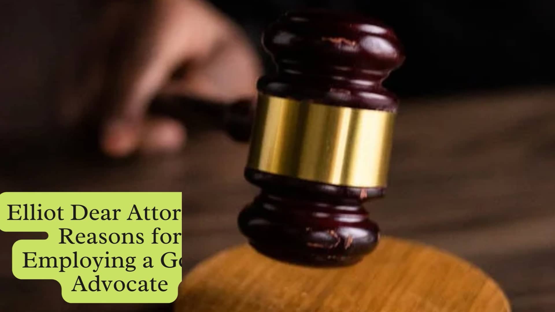 Elliot Dear Attorney | Reasons for Employing a Good Advocate on Vimeo