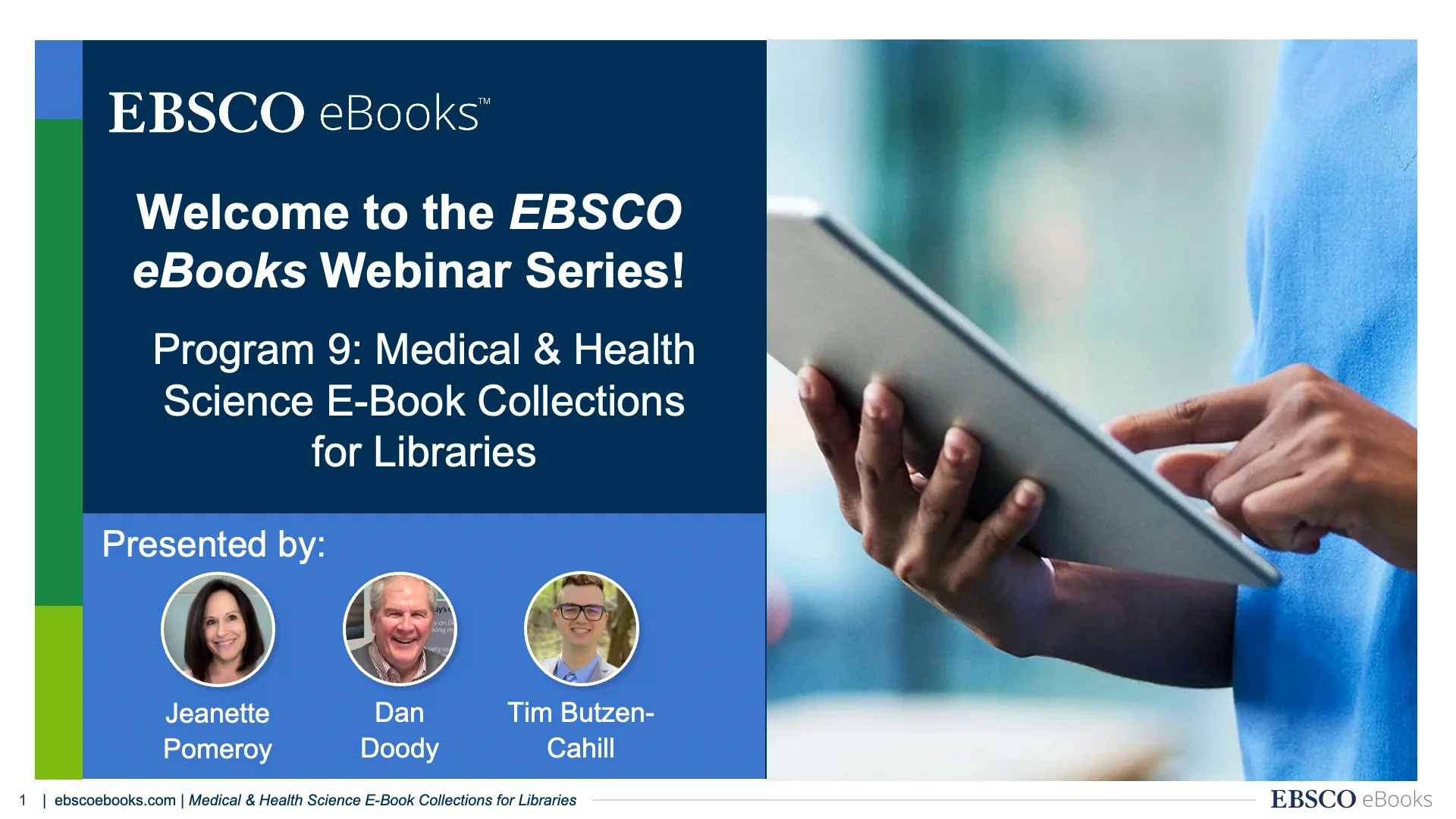 Medical & Health Science E-Book Collections for Libraries Webinar