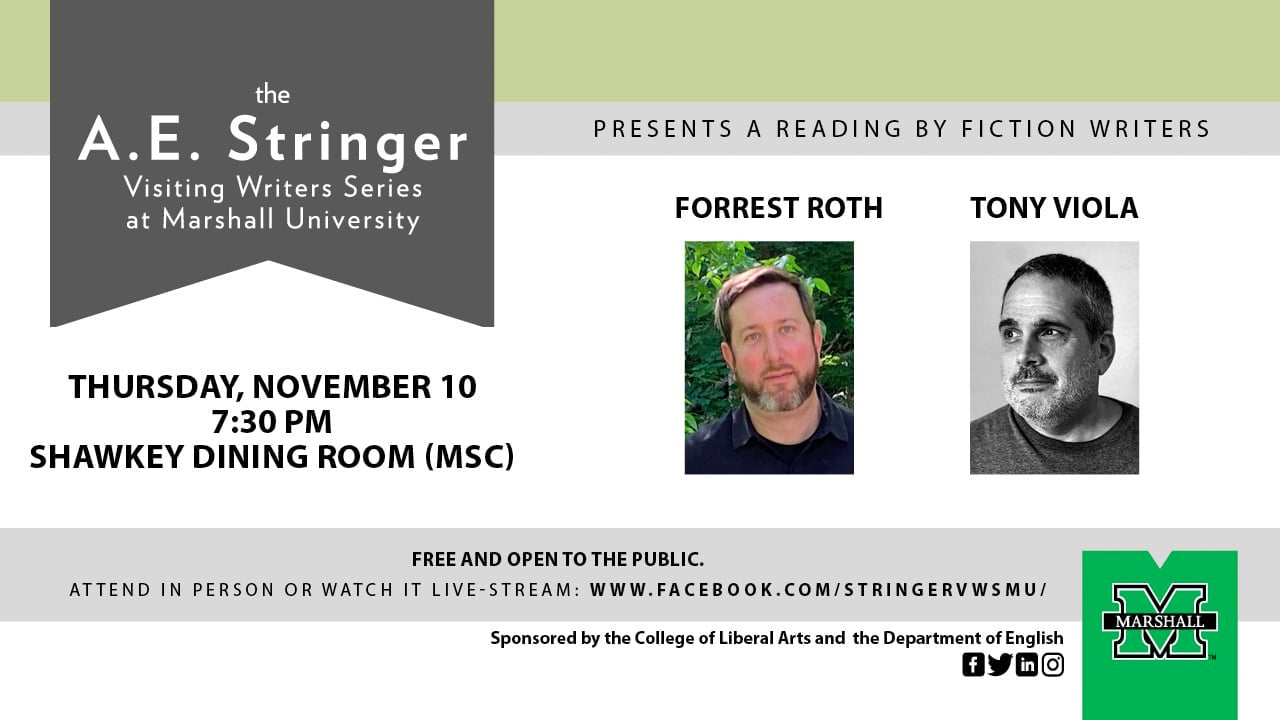 A.E. Stringer Visiting Writers Series at Marshall University presents ...