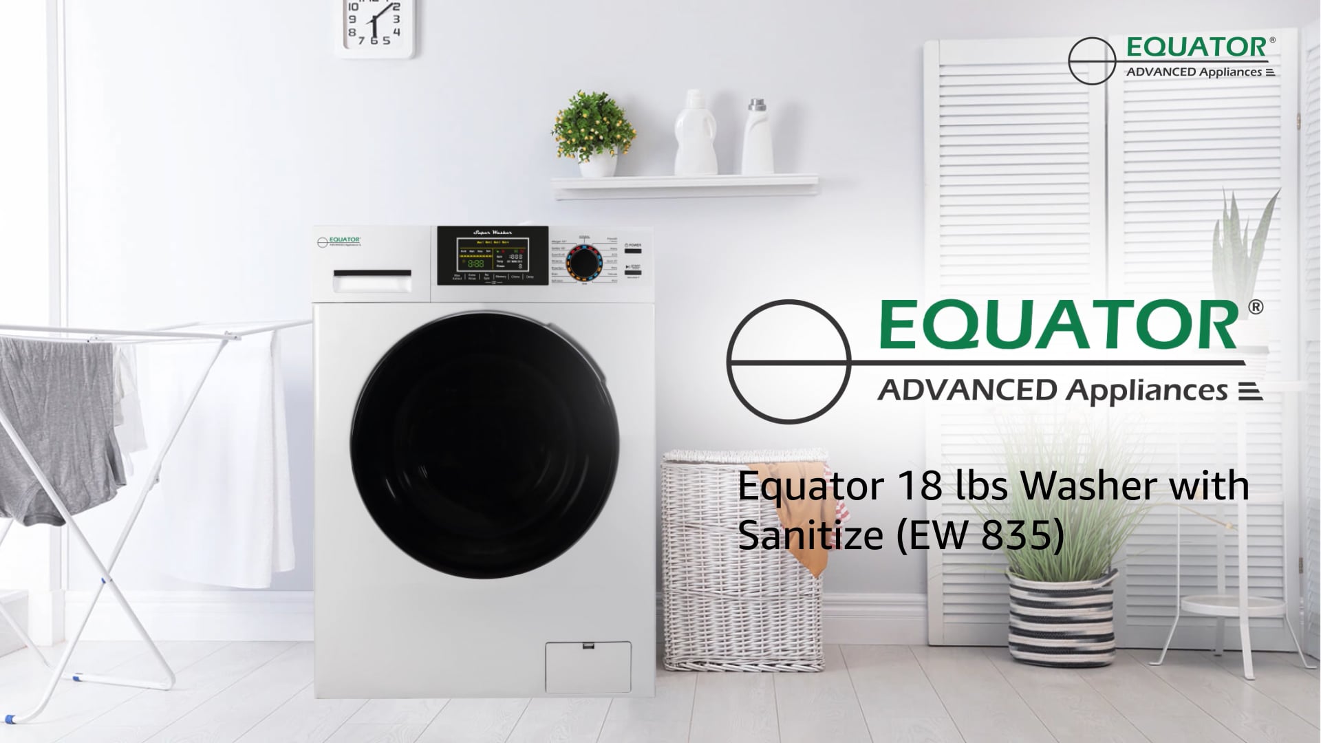 Equator Digital Touch 18 lbs Compact 110V Washer 1400 RPM 4 Memory & 16 ...