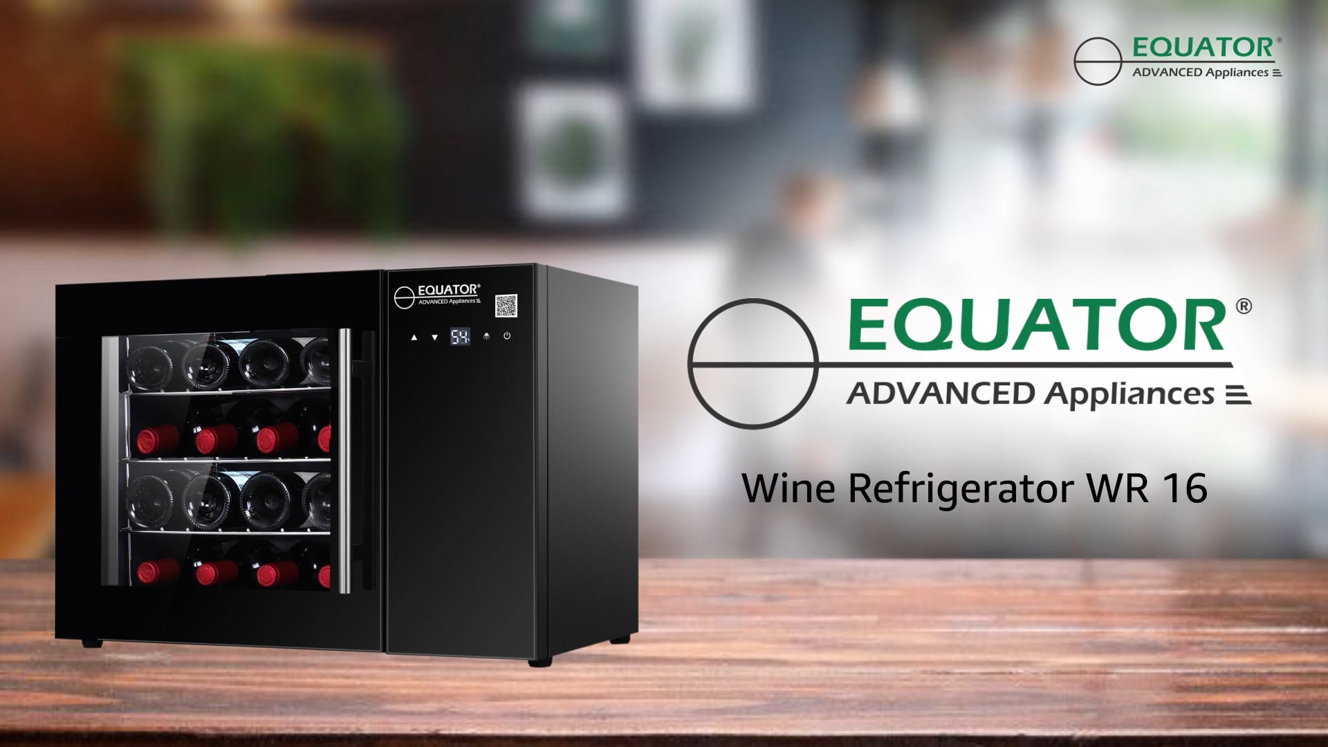 Equator 16-Bottle Black Wine Refrigerator Wall Mount and Freestanding ...